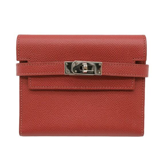 Hermès | Bags | Hermes Kelly Compact Wallet Red Leather | Poshmark